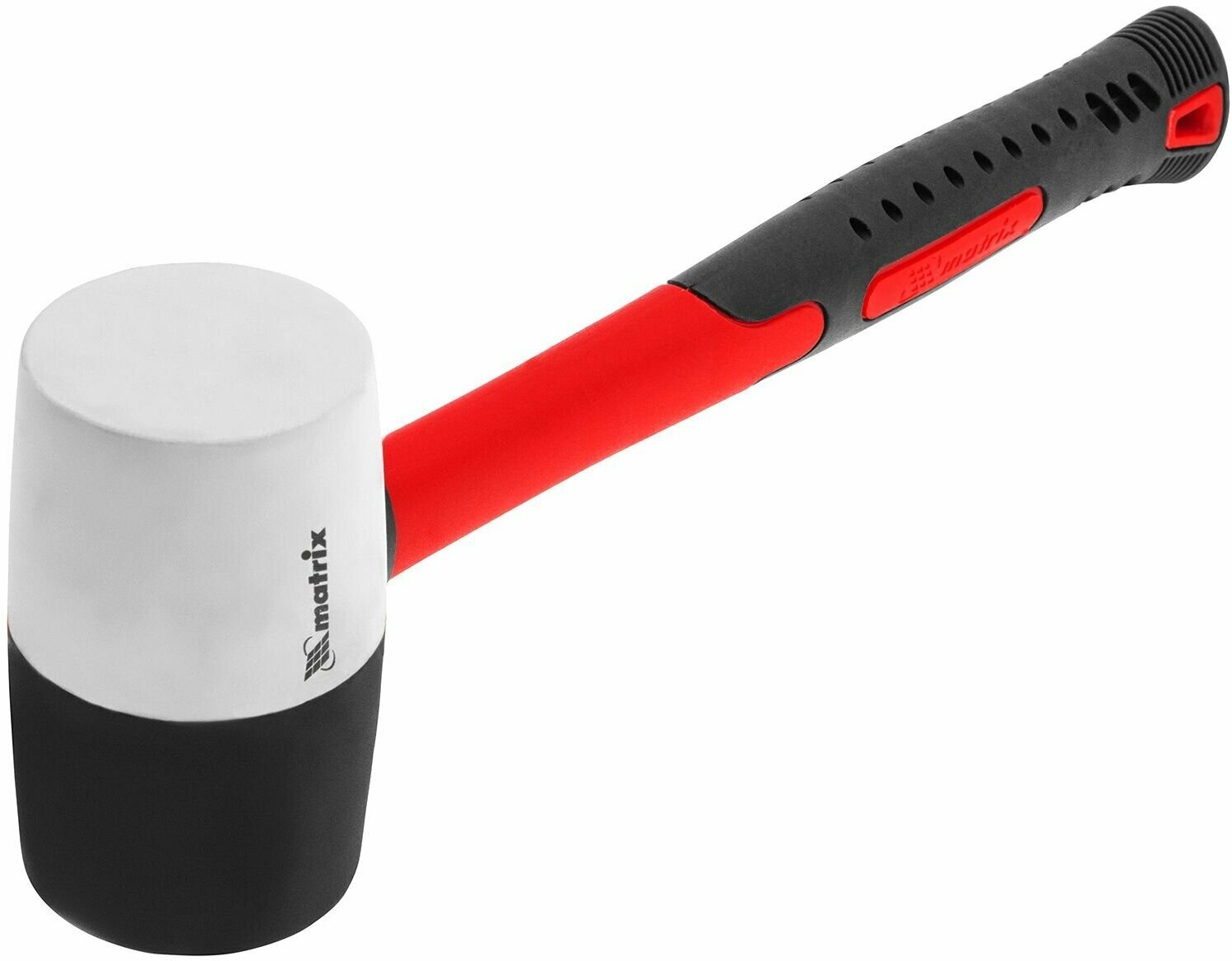 Киянка резиновая, 680 г, черно-белая резина, фибергласовая рукоятка Matrix 11172