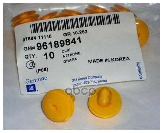 Фиксатор шумоизоляции двери General Motors 96189841