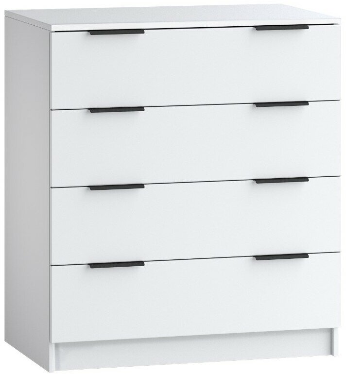 Комод для одежды Бард 1, Легкомаркет, ЛДСП, цвет белый, 70х89х40, 4 ящика