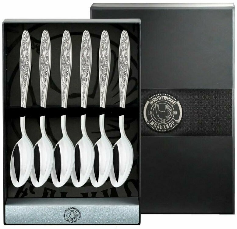 Кольчугинский мельхиор Набор чайных ложек "Морозко" 6 предметов (КМ0580606)