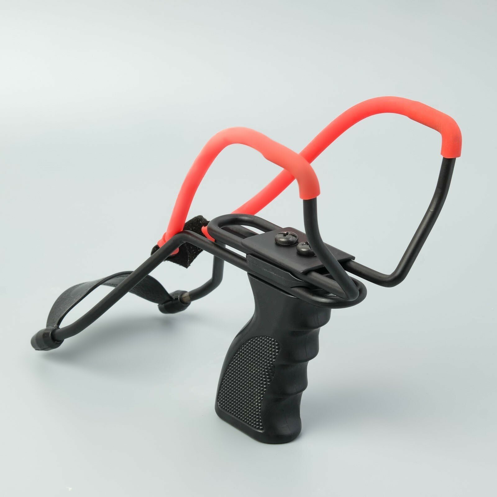 Рогатка спортивная "Стрела" с упором, металлическая, чёрная.