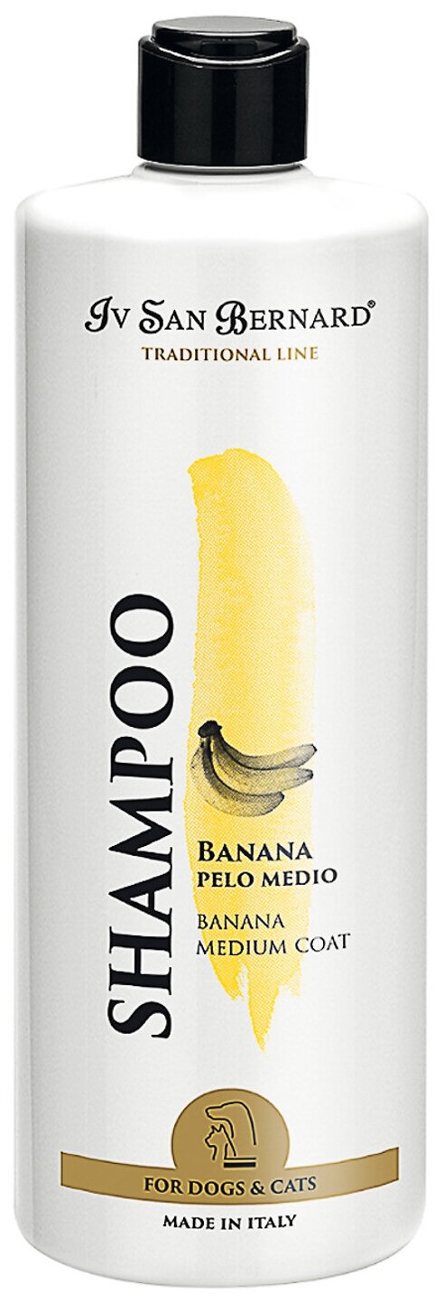 Шампунь Iv San Bernard Traditional Line Banana для собак и кошек с шерстью средней длины , 500 мл