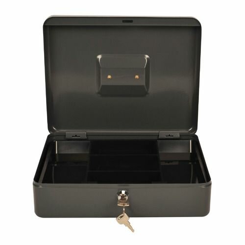 Ящик для денег без номинала Cactus CS-CB-004GY 90x300x240 серый сталь 1.967кг