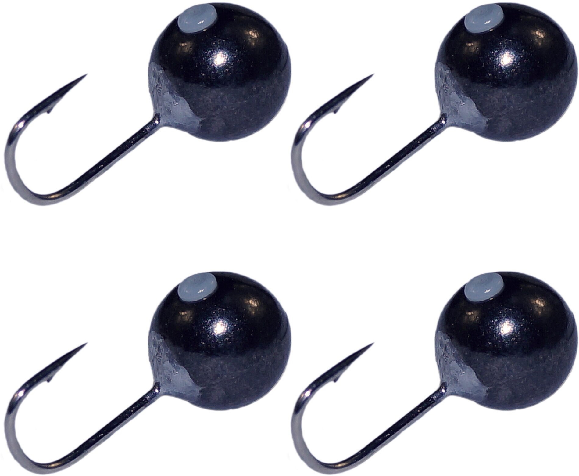 Мормышки вольфрамовые "Шар с трубочкой" Cargo d3.1 0.24гр, ч. никель, крючок Owner, 4шт