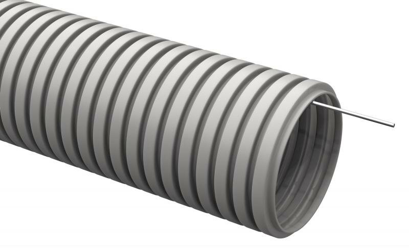 Труба гофр. гибкая ПВХ IEK CTG20-40-K41-015I внеш. D=40мм с протяжкой 15м сер.