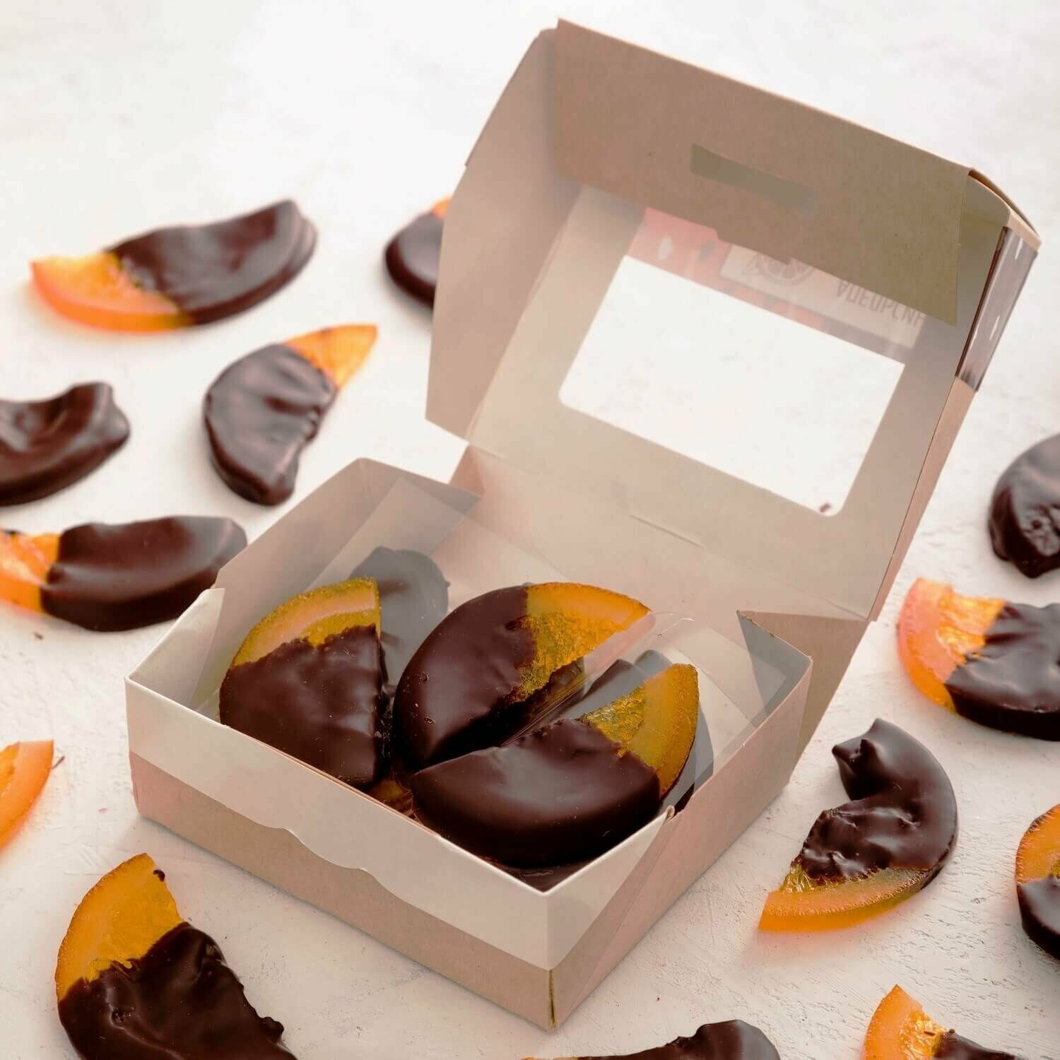 Цукаты " Апельсиновые дольки в горьком шоколаде " 2шт