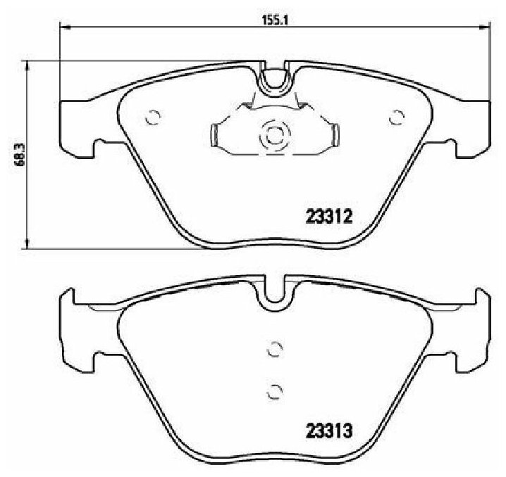 Колодки тормозные, комплект передний