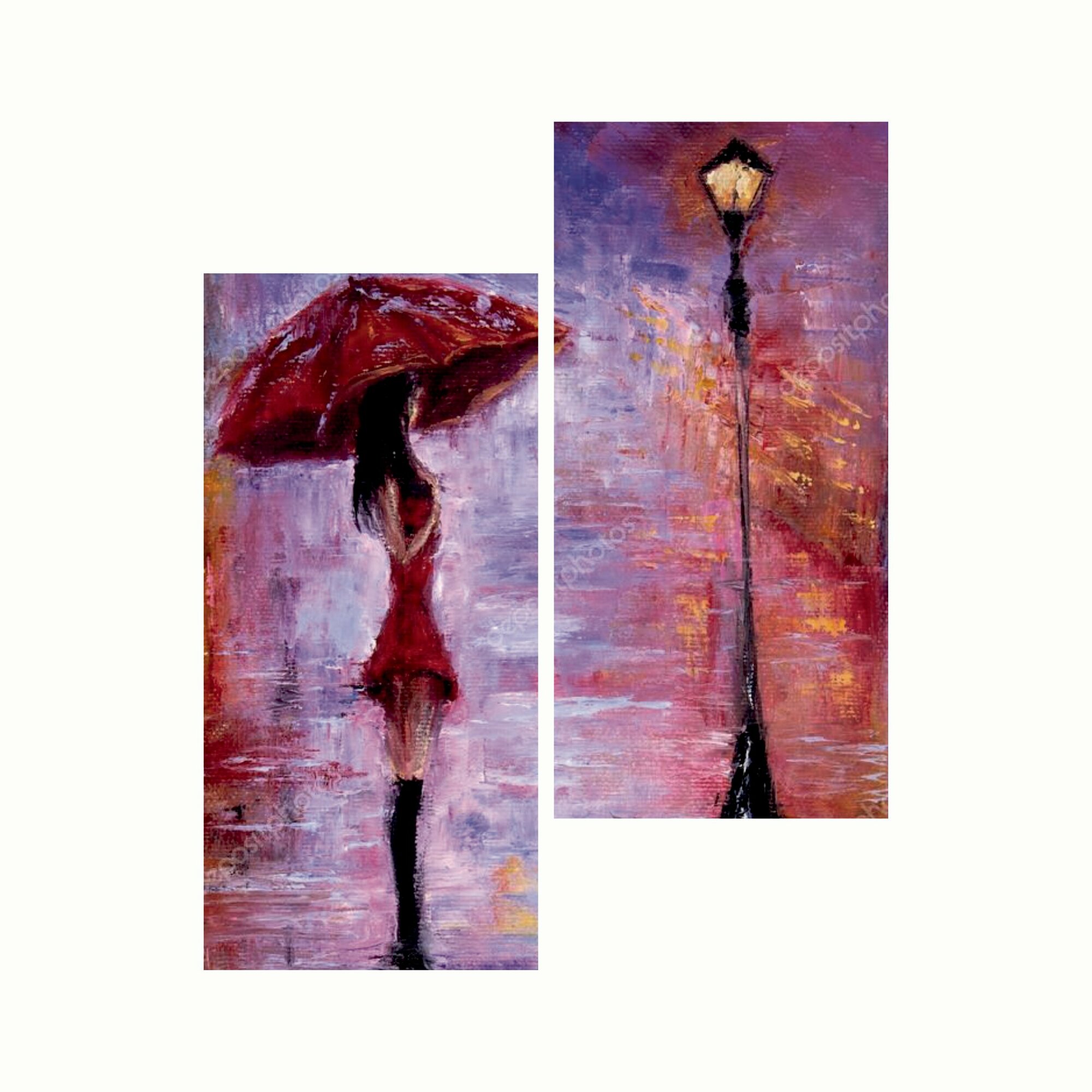 Модульная картина "Ожидание" (Размер: 79х100см (38х80,38х80))