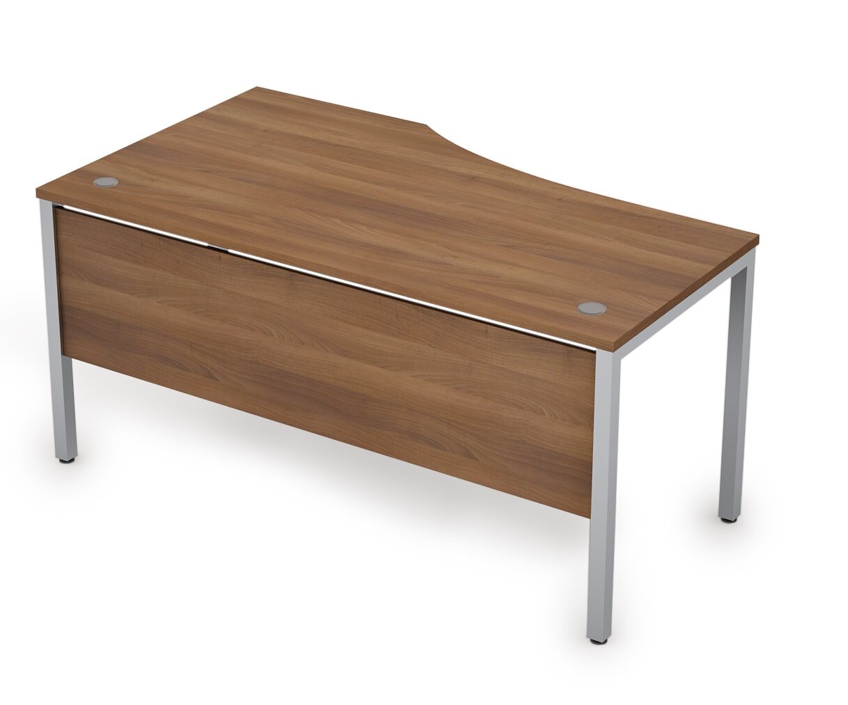 Стол письменный угловой правый AVANCE ALSAV 6МД.021 на металлокаркасе (сечение опоры 40*40 с царгой ЛДСП) Шамони темный 1600х900х750