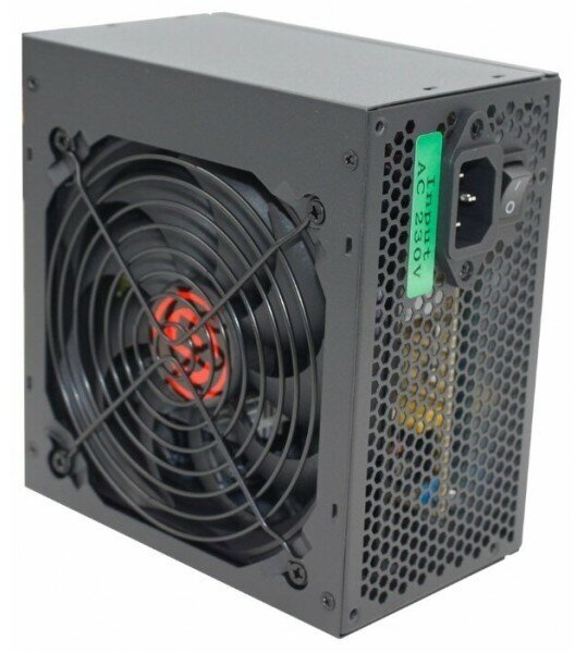 Блок питания Ginzzu CB500 12CM черный,24+4p, PCI-E, 4*SATA, 3*IDE, оплетка MB, кабель питания