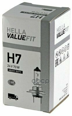 Лампа накаливания! VALUEFIT, H7 24V 70W PX 26d HELLA арт. 8GH242632141