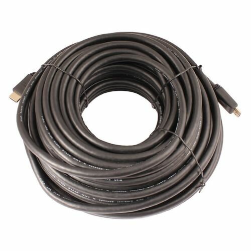 Кабель аудио-видео LAZSO WH-111, HDMI (m) - HDMI (m) , ver 2.0, 25м, GOLD, черный [wh-111(25m)]