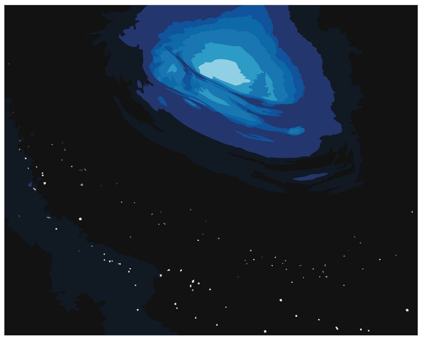 Космос. Черная дыра Раскраска картина по номерам на холсте