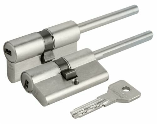 Цилиндровый механизм со штоком Cisa ASIX OE307-07.12 (60 мм/25+10+25Ш), Никель