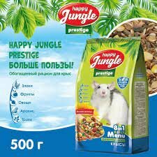 Корм для грызунов HAPPY JUNGLE Престиж для крыс 500г