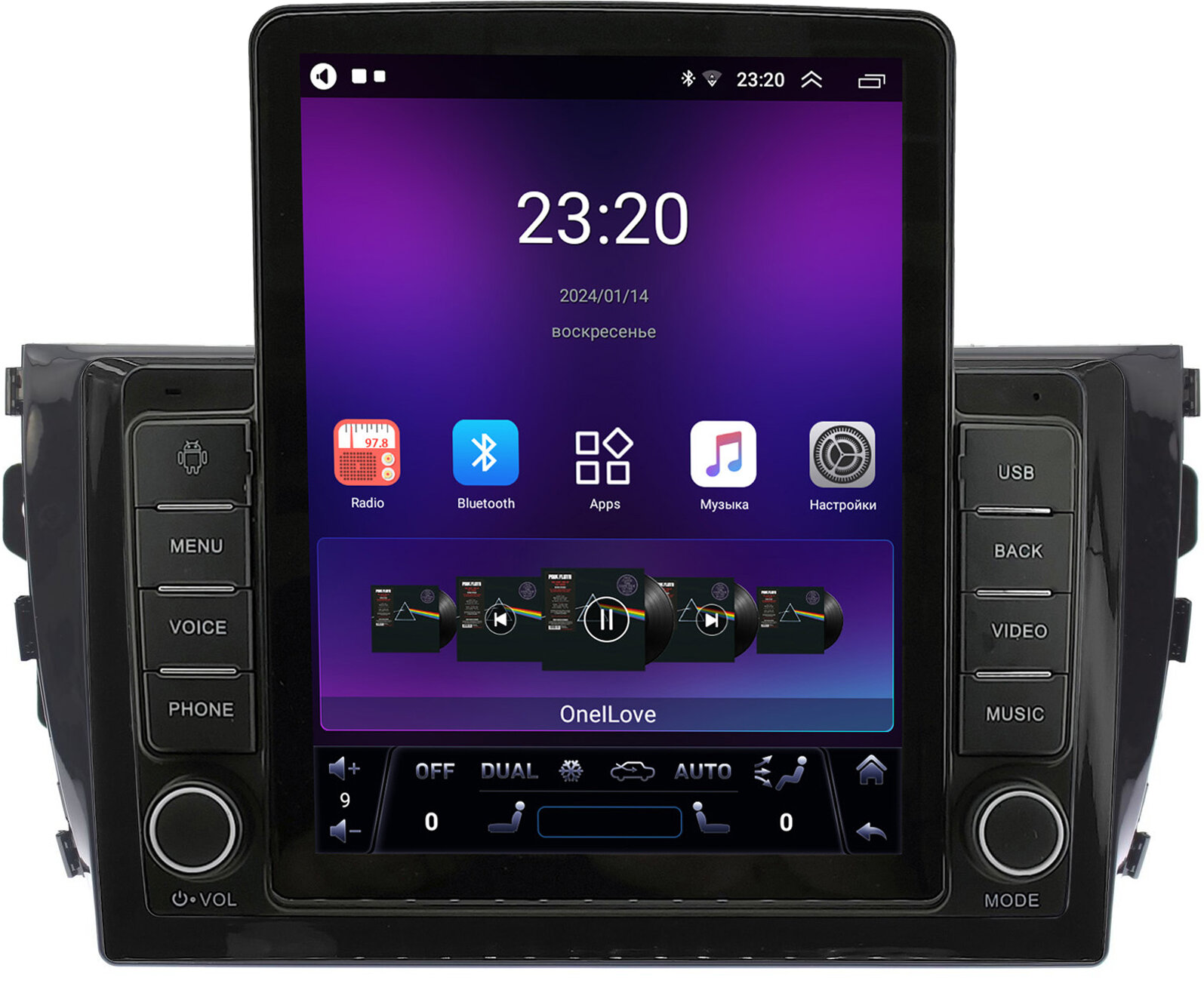 Штатная магнитола Zotye T600 2013-2021 Canbox GTR095-1076 на Android 10 (QLed, 4/64, DSP, CarPlay)