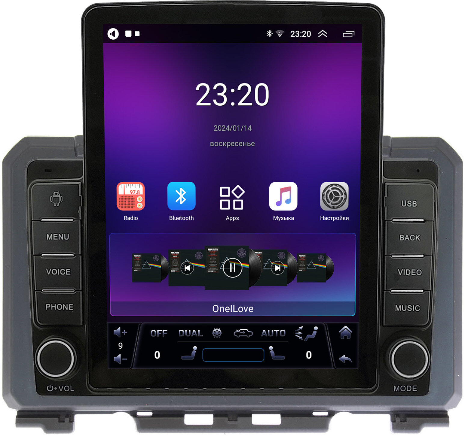 Штатная магнитола Suzuki Jimny 4 2018-2024 Canbox GTR095-9216 на Android 10 (QLed, 4/64, DSP, CarPlay)