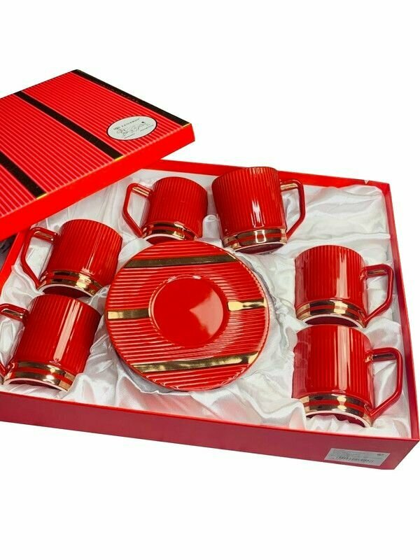 Чайный набор / 12 предметов, фарфор / 240 мл, Lenardi