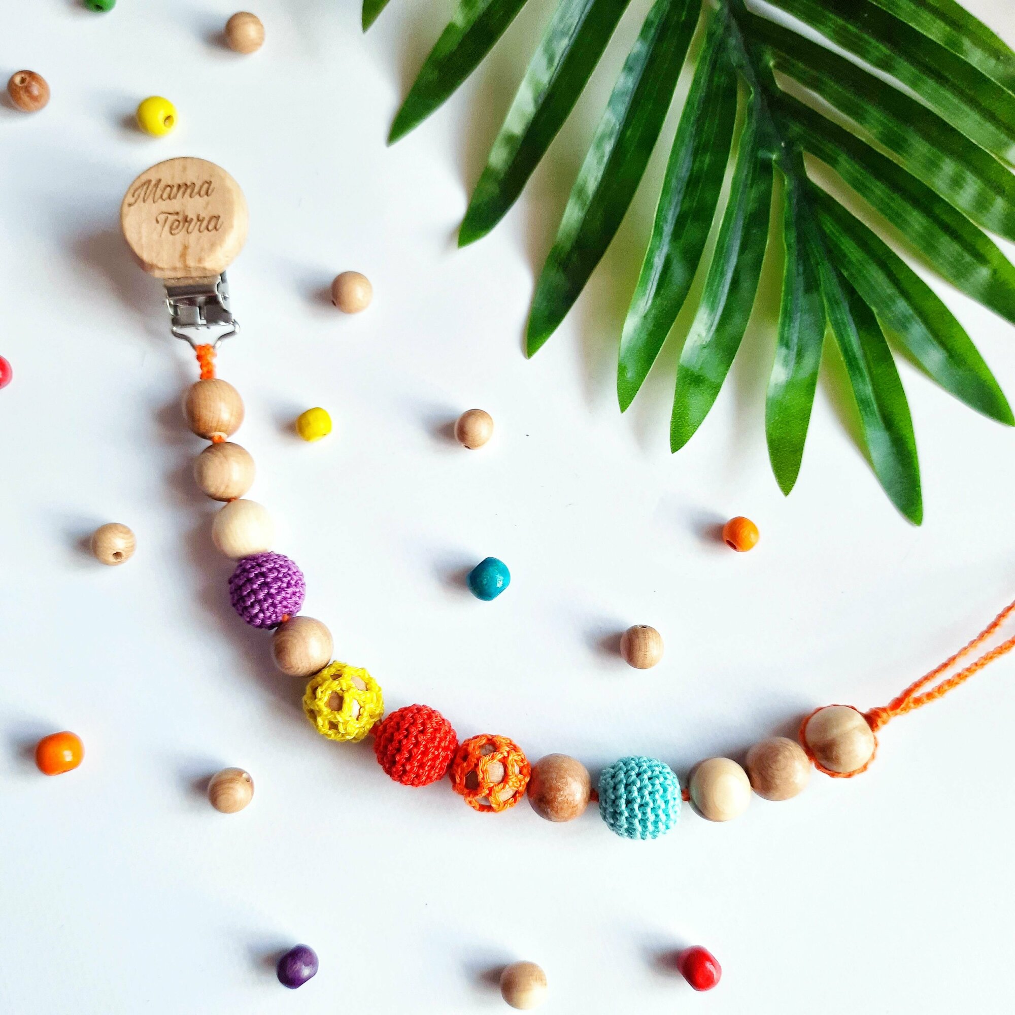 Держатель для пустышки, грызунок прорезыватель, можжевеловый