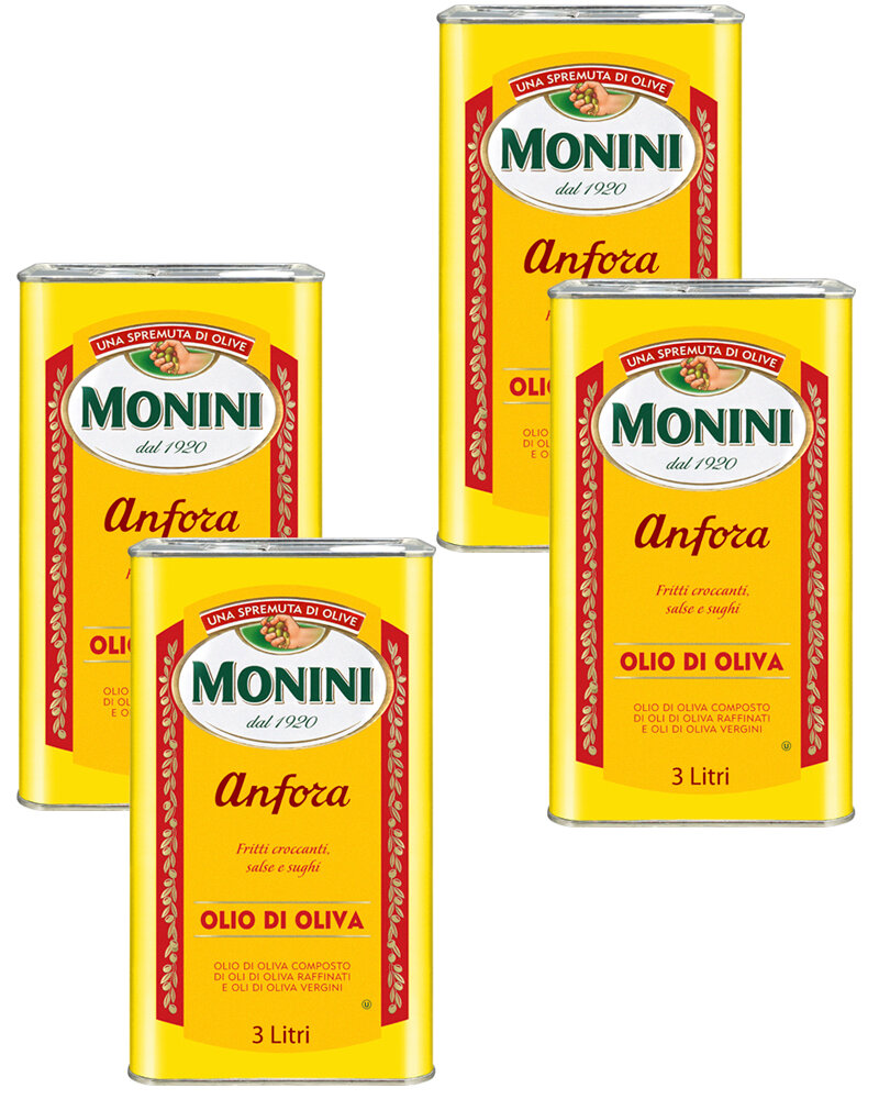 Оливковое Масло Monini Анфора 3 л.- 4 шт