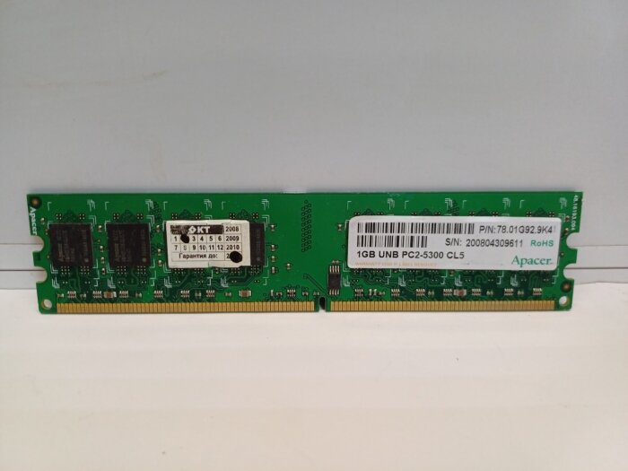 Оперативная память DDR2 1Gb PC2-5300 Apacer 78.01G92.9K4