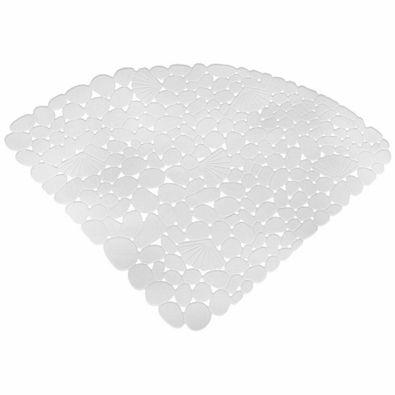 Коврик для душевой кабины "Мультидом" NEW, на присосках, белый, 54см x 54см