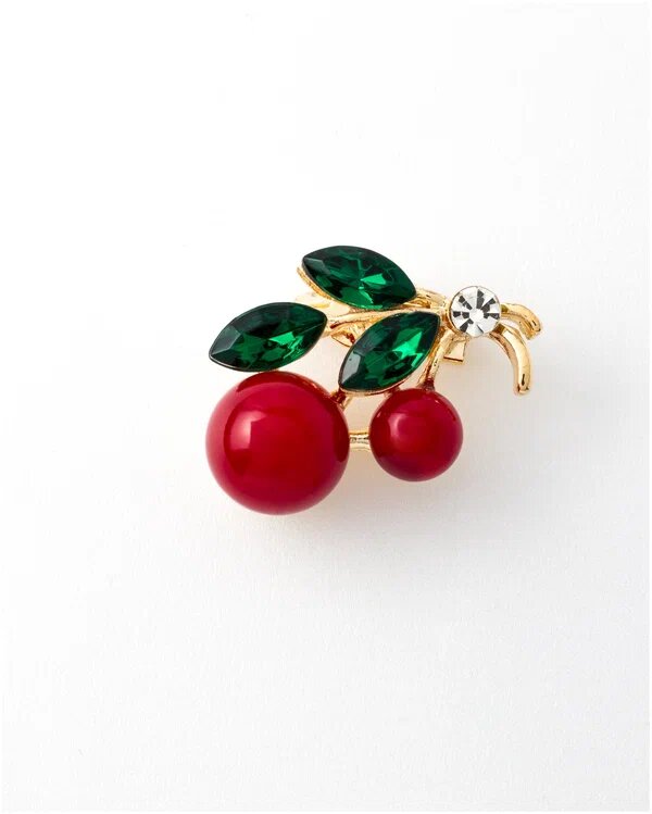 Брошь, стразы, пластик