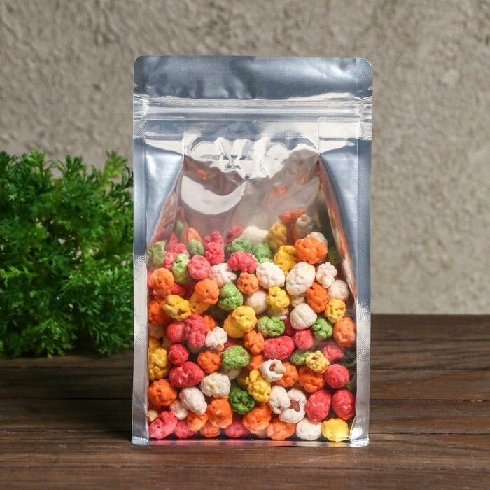 Пакет дой пак с окном, с еврослотом, белый, 14 х 24 см,200 мкм