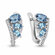 Серьги Abis, серебро, 925 проба, родирование, фианит, топаз синтетический, , гол...