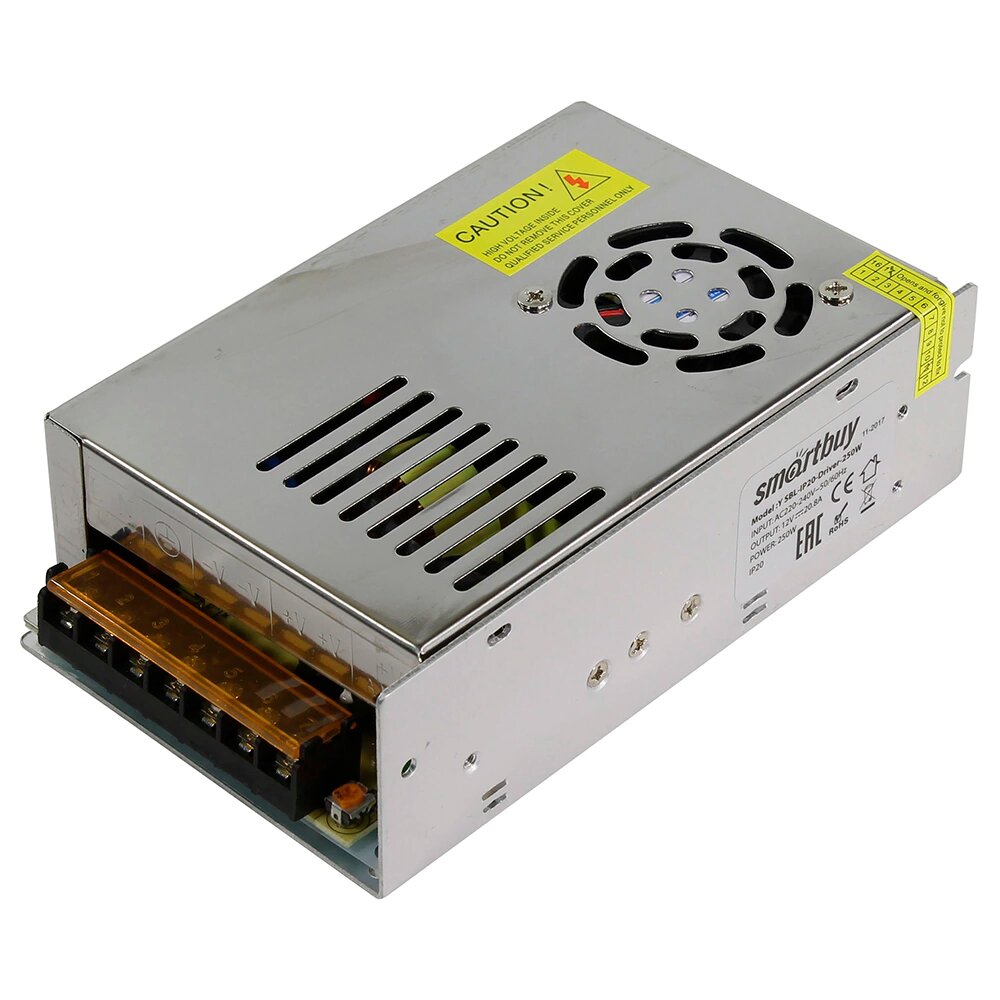 Блок питания для диодной ленты 12 В Smartbuy 250 Вт