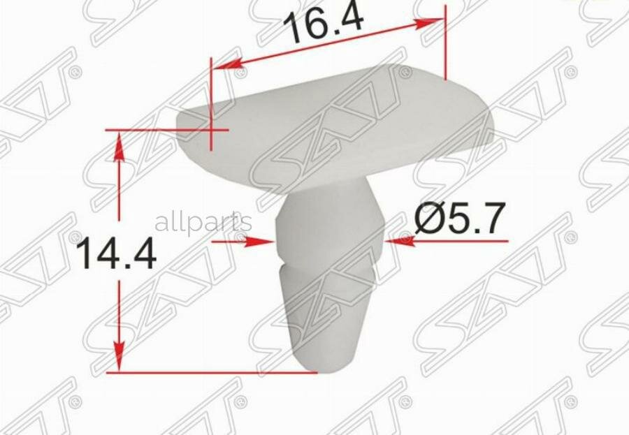 SAT ST-KE-387 Клипса уплотнителя двери MERCEDES (Продажа по 10шт)