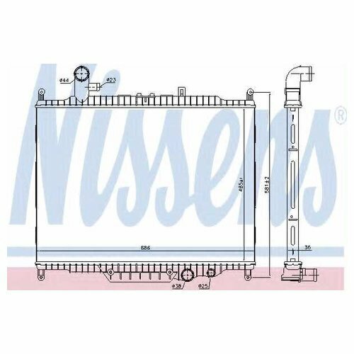 Основной радиатор (двигателя) Nissens 64332 для Land Rover Discovery IV, Range Rover Sport