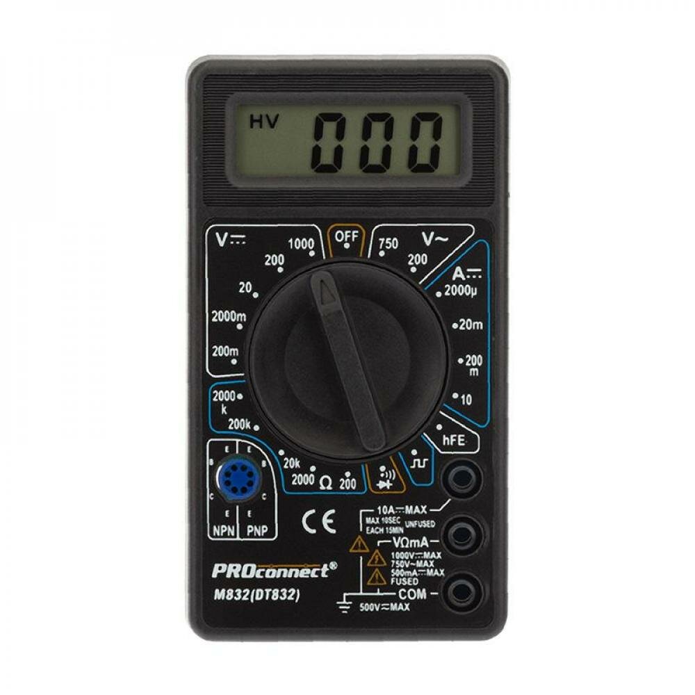 Мультиметр портативный M832 (DT832) , PROconnect