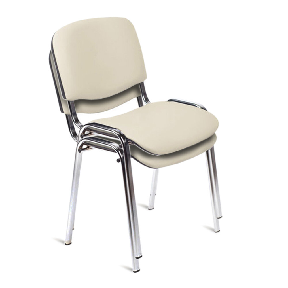 Стул офисный изо ISO chrome Иск кожа (2 шт), V18 бежевый