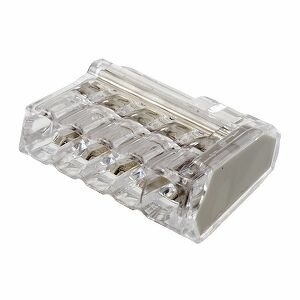 Heavy Power Клеммы СМК самозажимные PC2255-G 5-ти проводные 2,5мм² прозрачные (50шт)