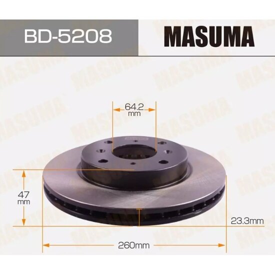 Диск тормозной передний Masuma для HONDA ACCORD, CR-V