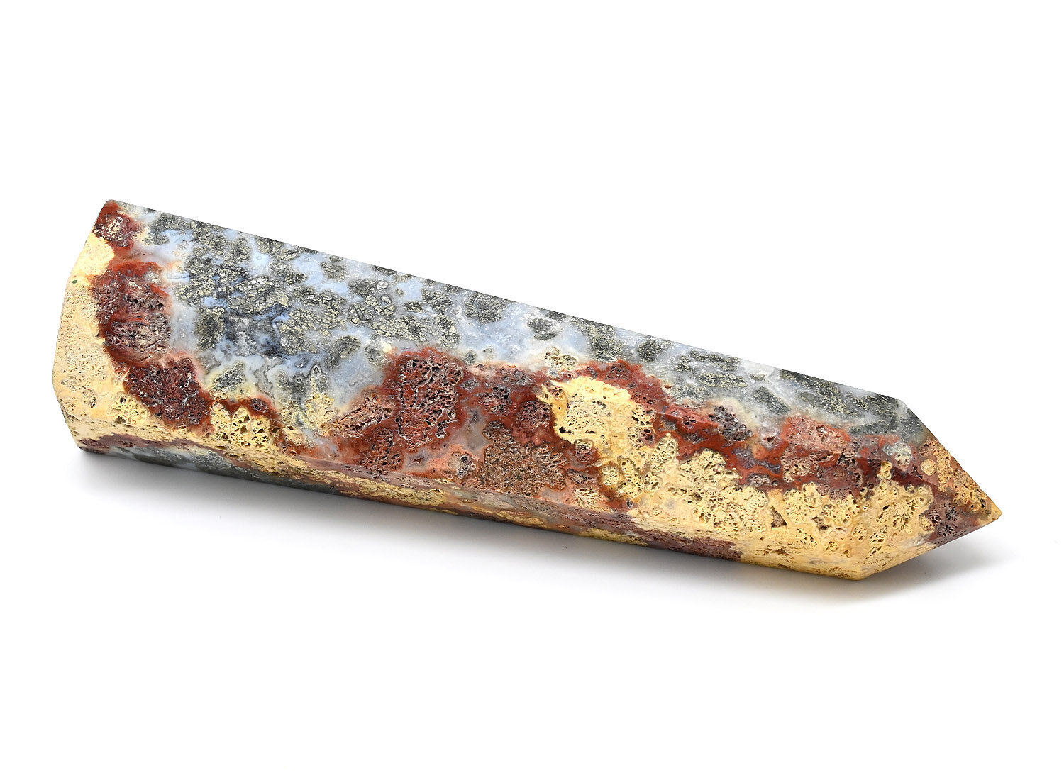 Агат с включениями пирита "Карандаш" 32*31*125мм, 184г .