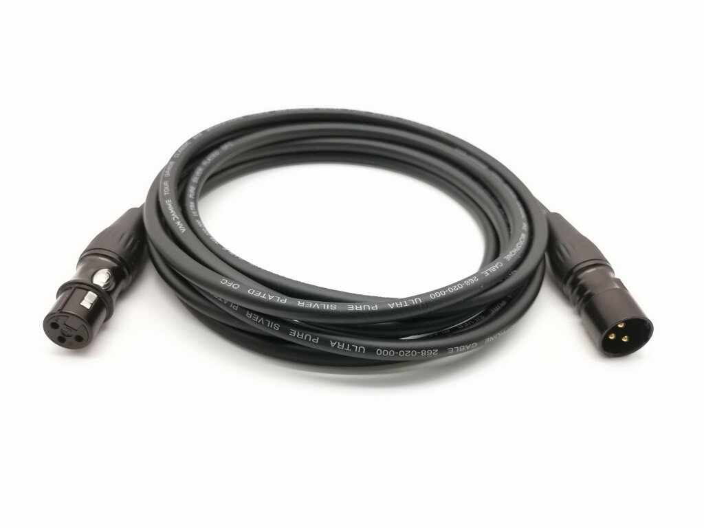 Кабель микрофонный XLR-M-F, 3м, ZZcable G1-XLR-M-F-0300-0