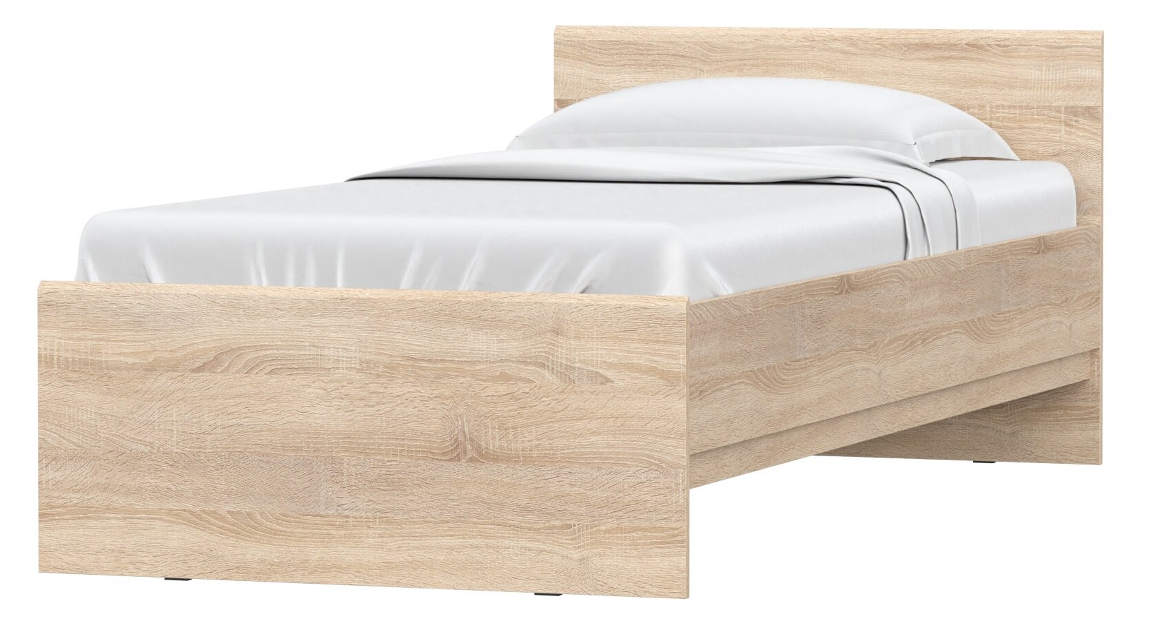Штерн (STERN) кровать 90x200 с реечным ортопедическим основанием, ЛДСП Дуб Сонома