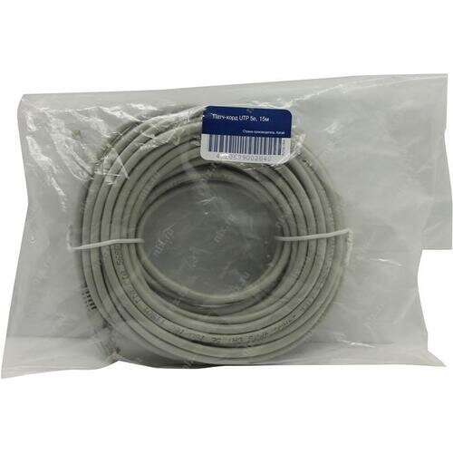 Шнур соединительный Patch Cord, UTP 5e кат 15м, серый