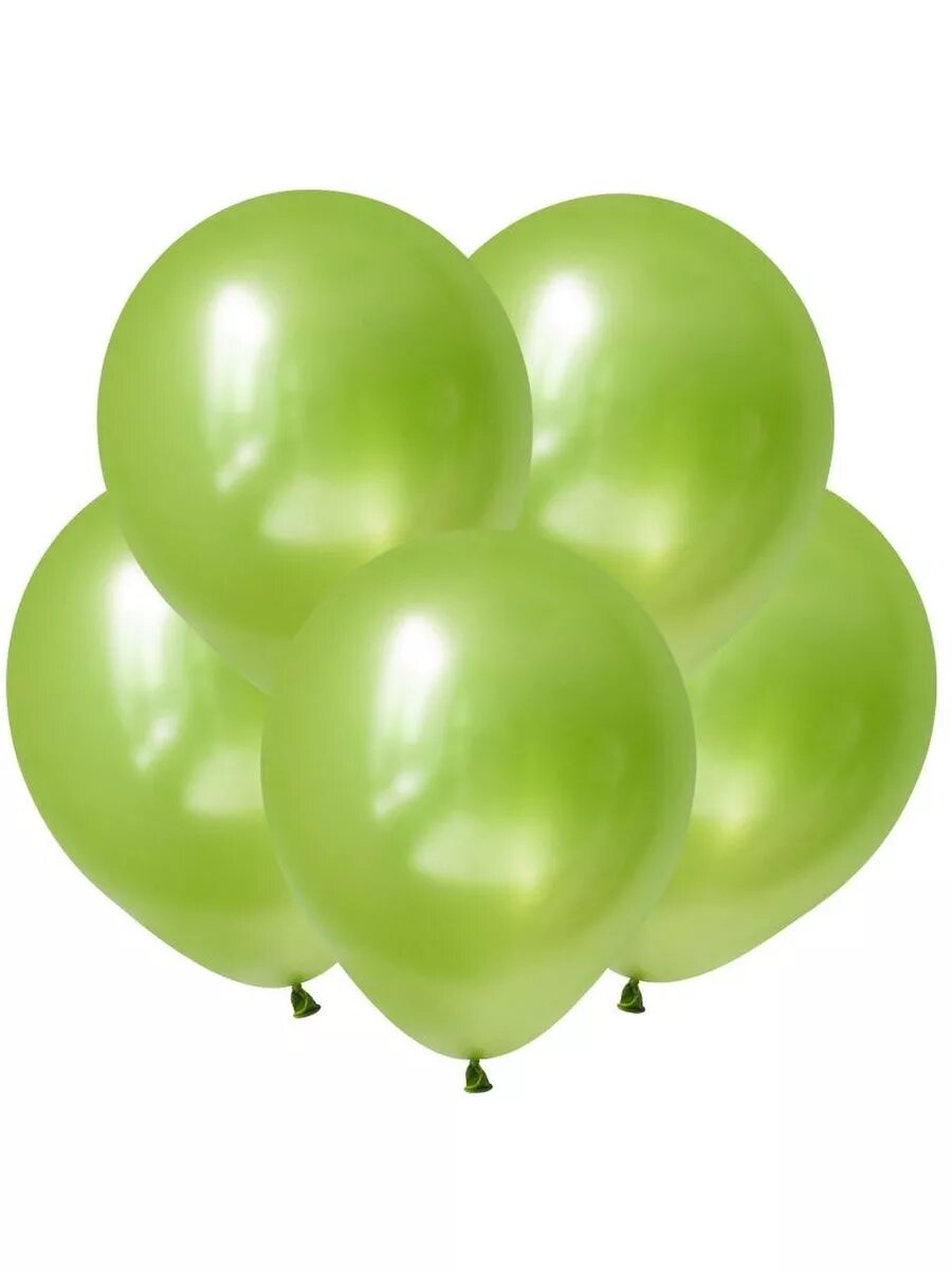 Лайм, Металл / Lime, латексный шар (12"/30 см ) 100 шт. / Веселый праздник