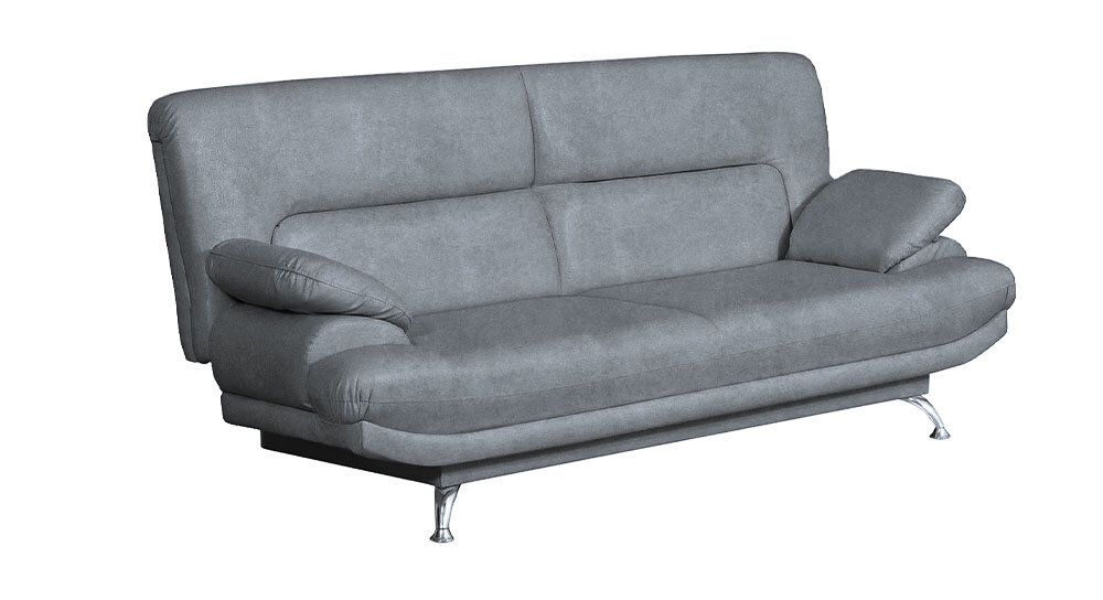 Прямой диван Бавария Техас Серый Экокожа, книжка, 206х107х95 см, с ящиком для белья