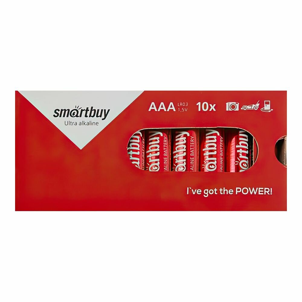 Батарейка алкалиновая Smartbuy LR03 AAA 10шт в коробке