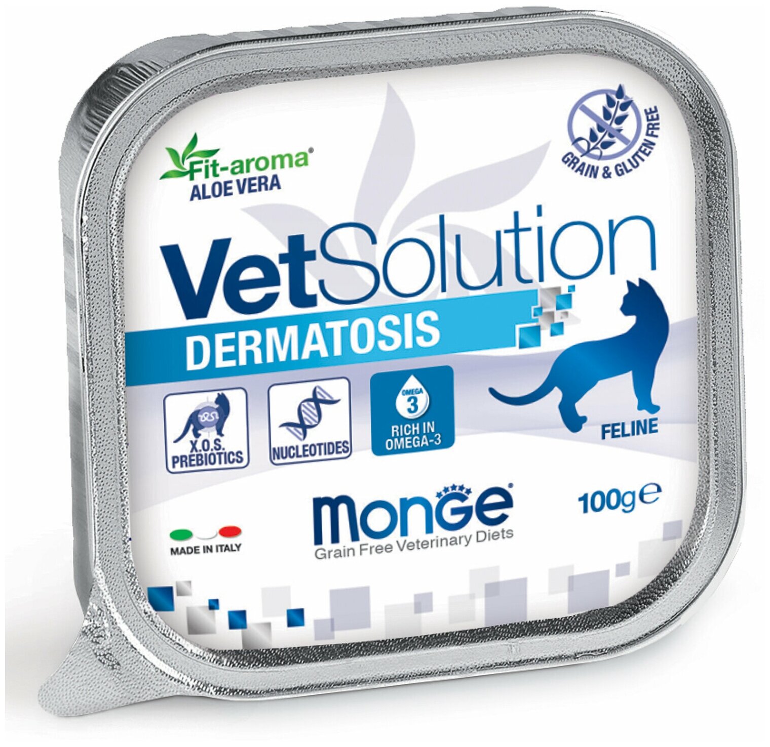 Monge VetSolution Cat Dermatosis влажная диета для кошек Дерматозис, 12 шт. х 100 г