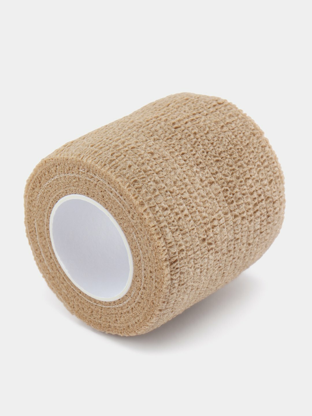 Бинт универсальный эластичный самофиксирующийся5 см х 4,5 м бежевый/телесный для перевязок, тату, животных и спортивного инвентаря, 1шт