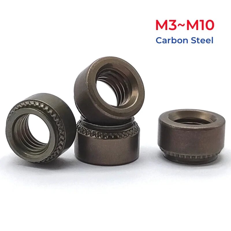 Заклепочные гайки из углеродистой стали S-M3 M4 M5 M6 M8 M10 M6-0 Slab 1.2mm, 10pcs