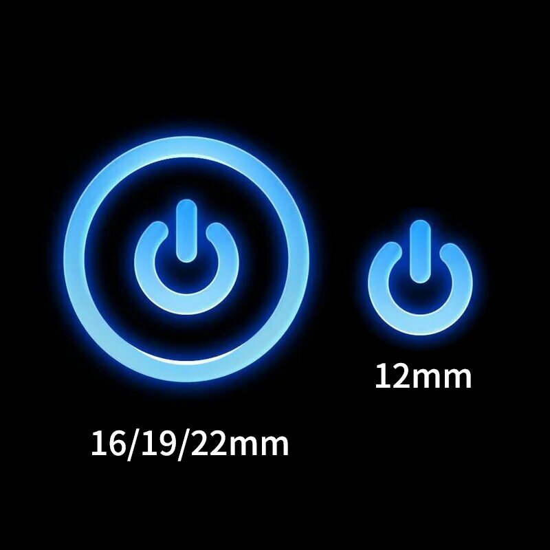 Кнопочный переключатель питания 12 В без фиксации Φ переключатель для запуска и остановки 220 В с подсветкой ПК мгновенный металлический механический "ангельские глазки"