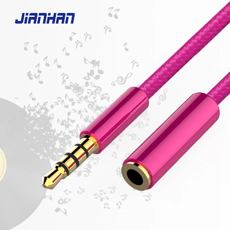 JianHan удлинитель для наушников с микрофоном