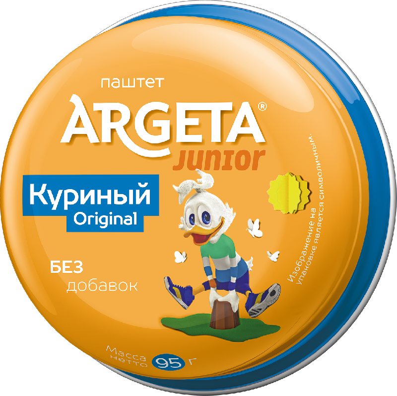Паштет ARGETA куриный JUNIOR /жесть/ 95г