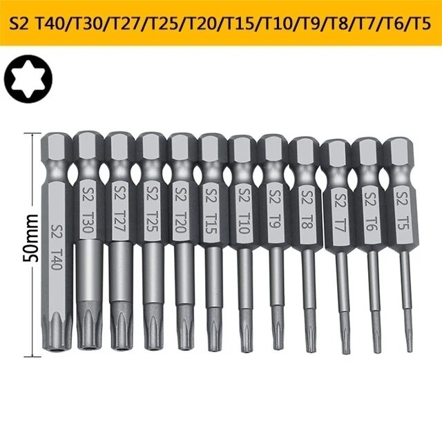 Набор бит безопасности DUTRIEUX T8 12PCS 50mm